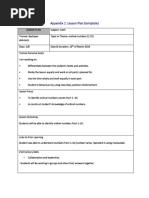Detailed Lesson Plan (Counting Numbers 1-10) ) | PDF | Lesson Plan ...