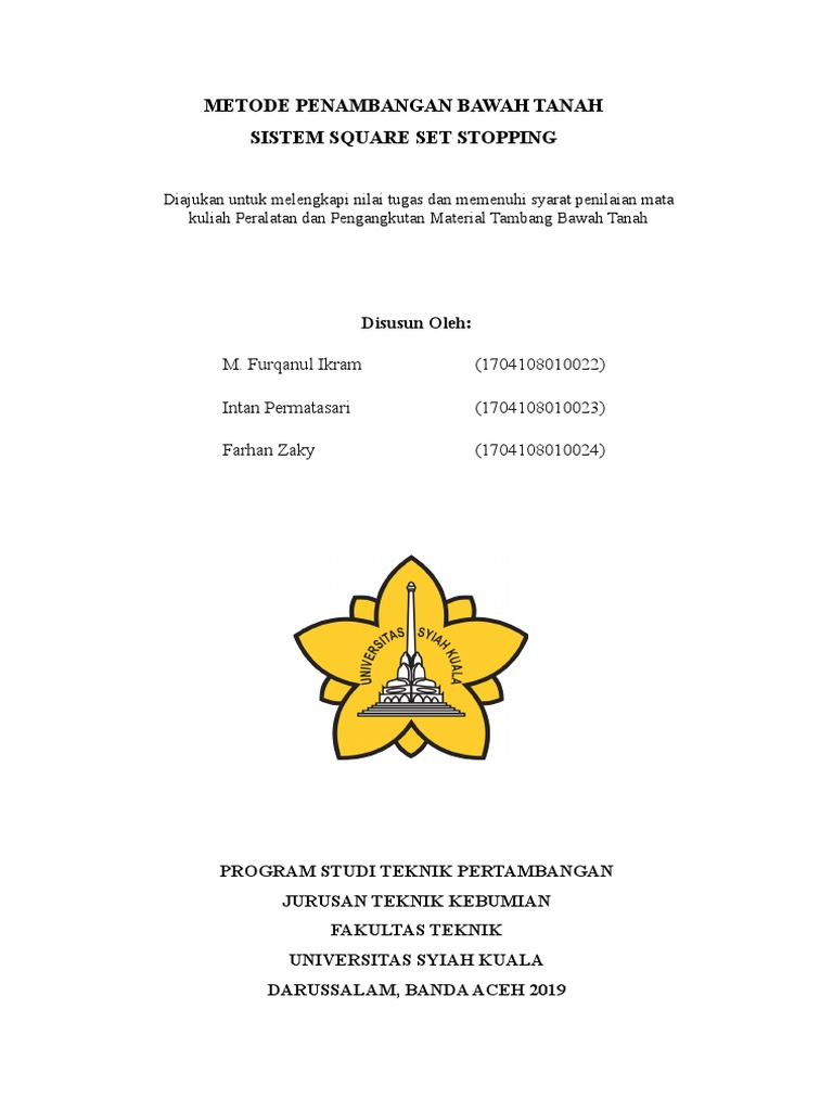 Metode Square Set Stoping | PDF