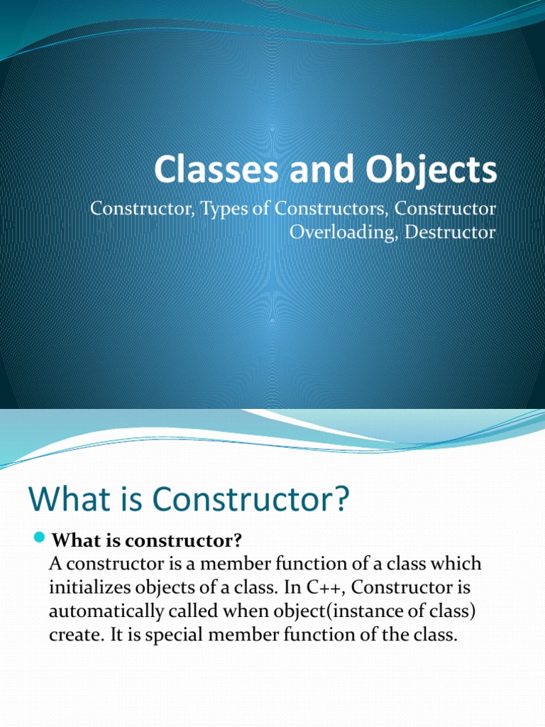 Constructor And Destructor Pdf Constructor Object Oriented Programming Programming