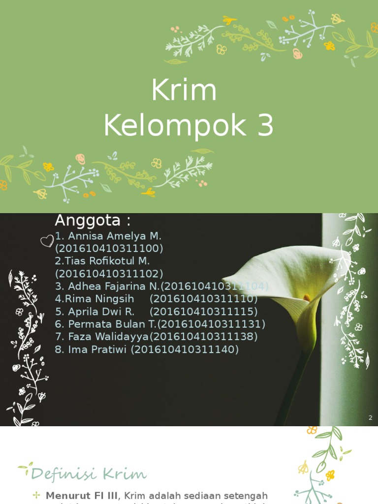 PPT Krim Kelompok 3 | PDF
