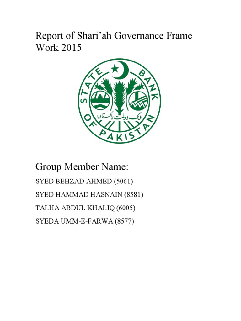 Shariah Governance Framework | PDF | Regulatory Compliance | Islamic ...