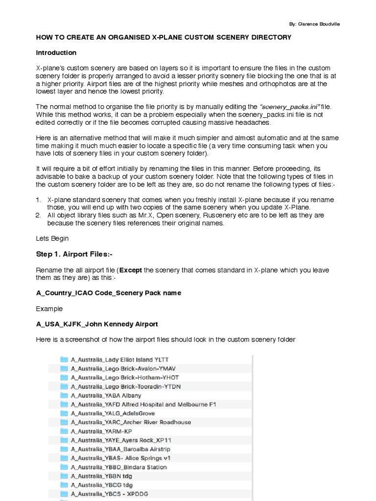 How To Create An Organised X-Plane Custom Scenery Directory PDF | PDF ...