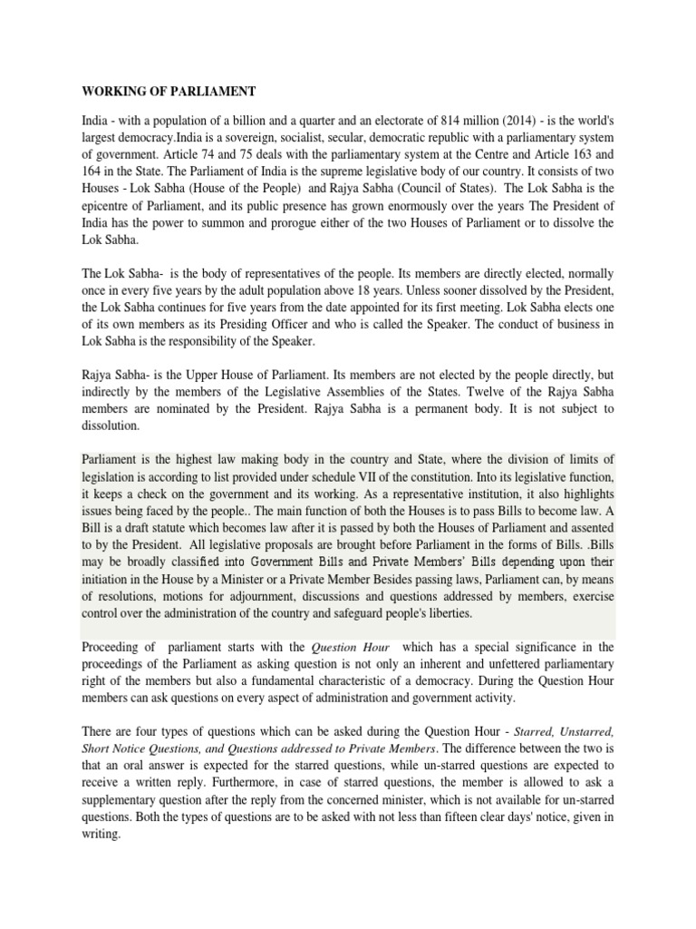 Parliament Proceedings | PDF | Government Related Organizations ...