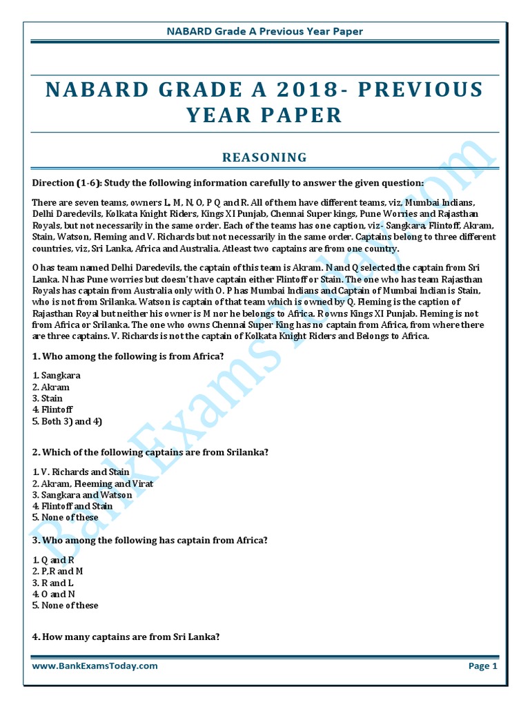 NABARD Grade A Previous Year Paper 2018 | PDF | Soil | Inflation