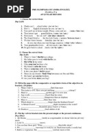 Test de Engleză Clasa a V-a Intensiv | PDF