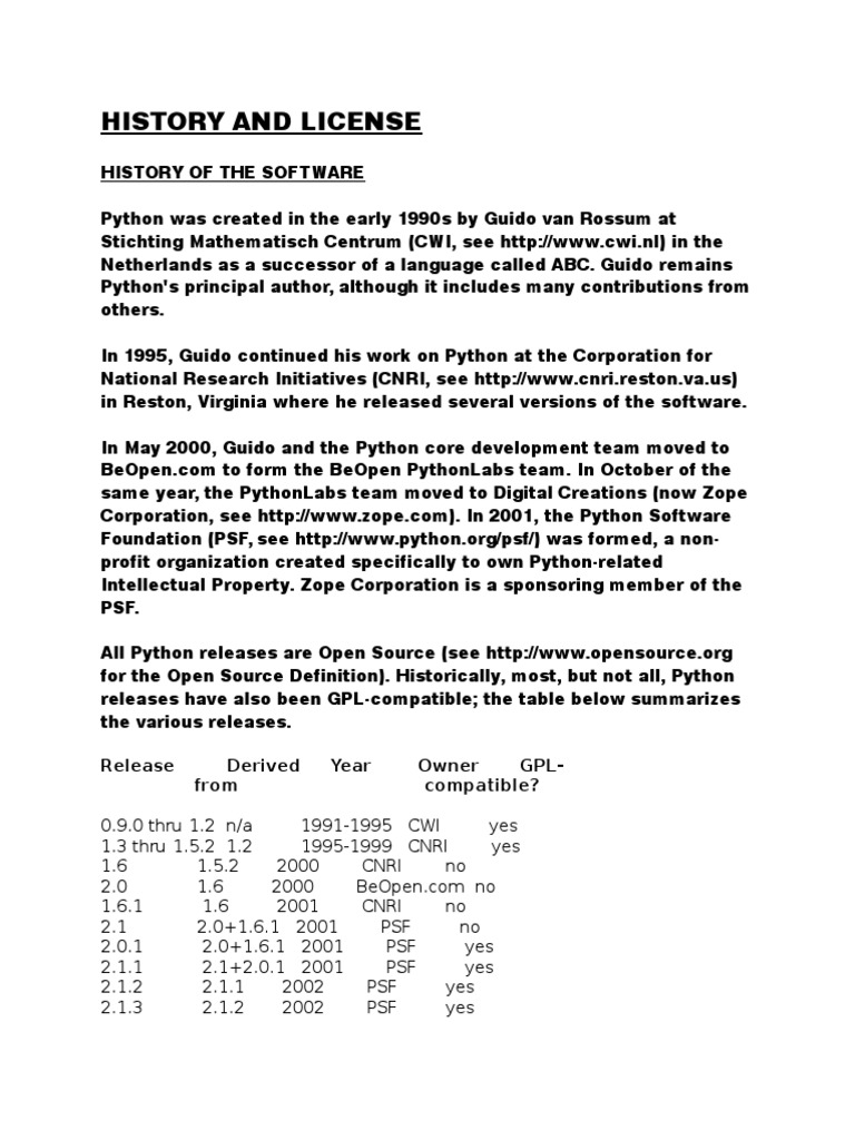 History and License | PDF | License | Trademark