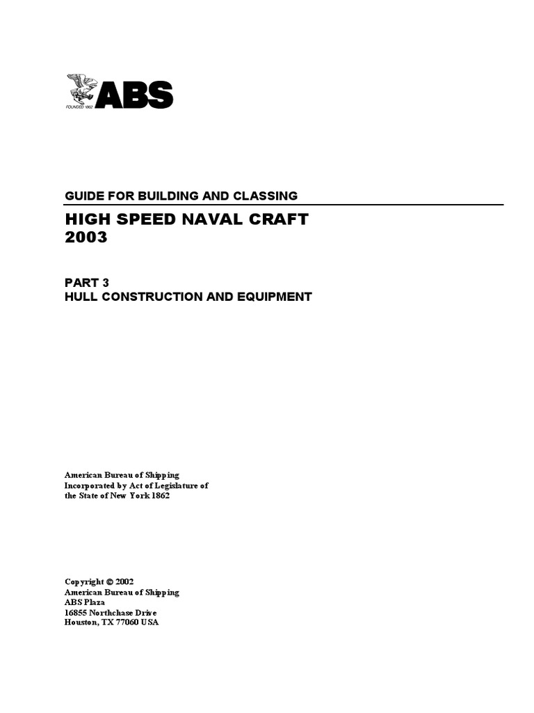ABS Rules HSC Part 3e PDF | PDF | Hull (Watercraft) | Fibre Reinforced ...