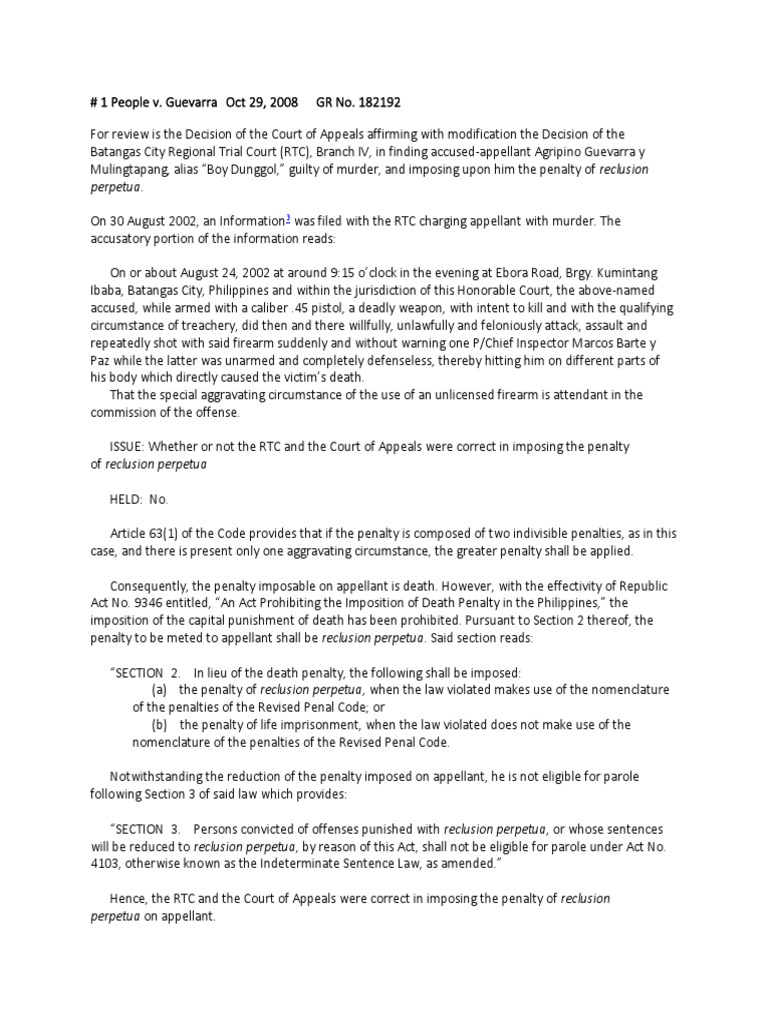 Crim 1 Digests MC Finals | PDF | Murder | Criminal Law