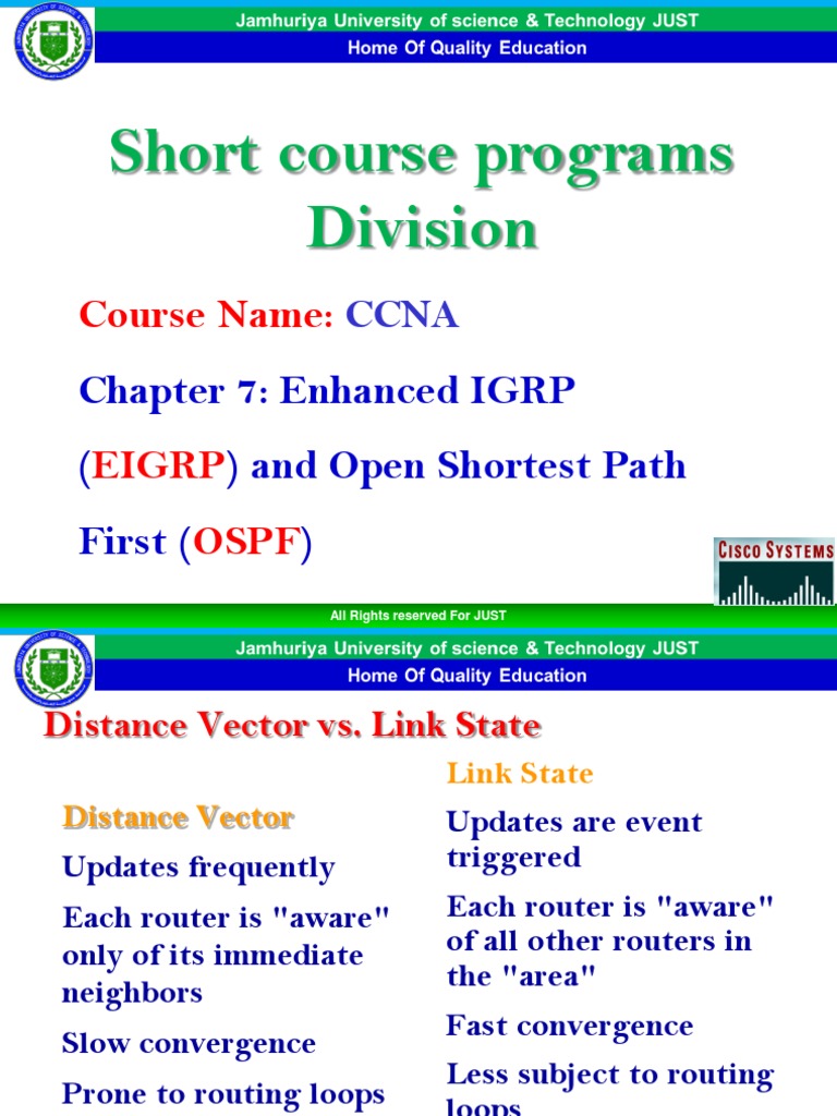 CCNA Chapter7 Eigrp - OSPF | PDF | Routing | Wide Area Network