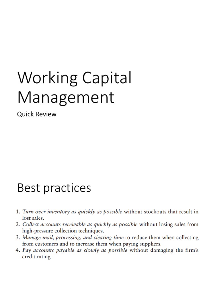 Inventory Cap Mngement | PDF | Business | Corporations