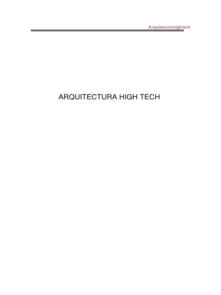 Arquitectura High Tech | PDF | Diseño arquitectonico | Arquitectura