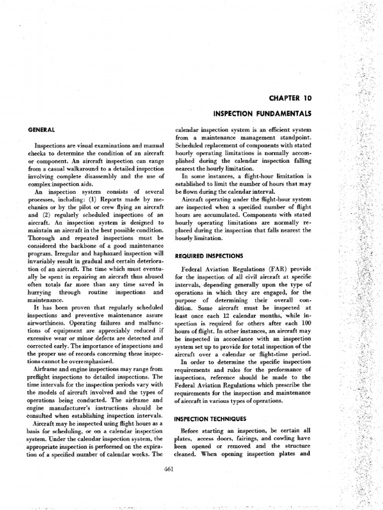 Aircraft Inspection Fundamentals PDF | PDF
