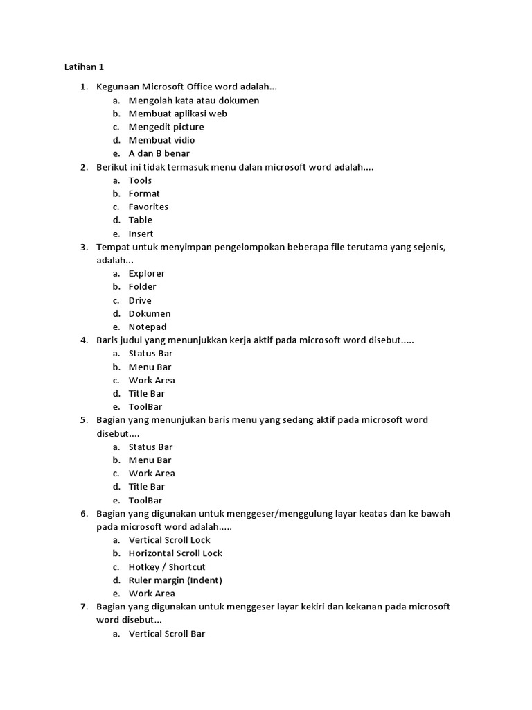 Latihan Simdig Kelas X SMK | PDF