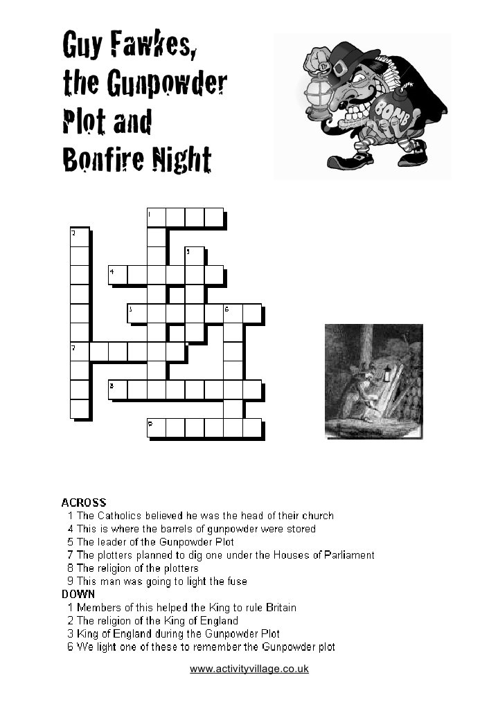 Guy Fawkes Crossword | PDF