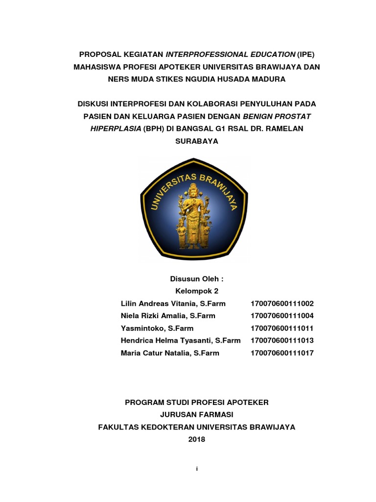IPE Apoteker & Ners: Kolaborasi BPH | PDF | Kesehatan Holistik | Sains & Matematika