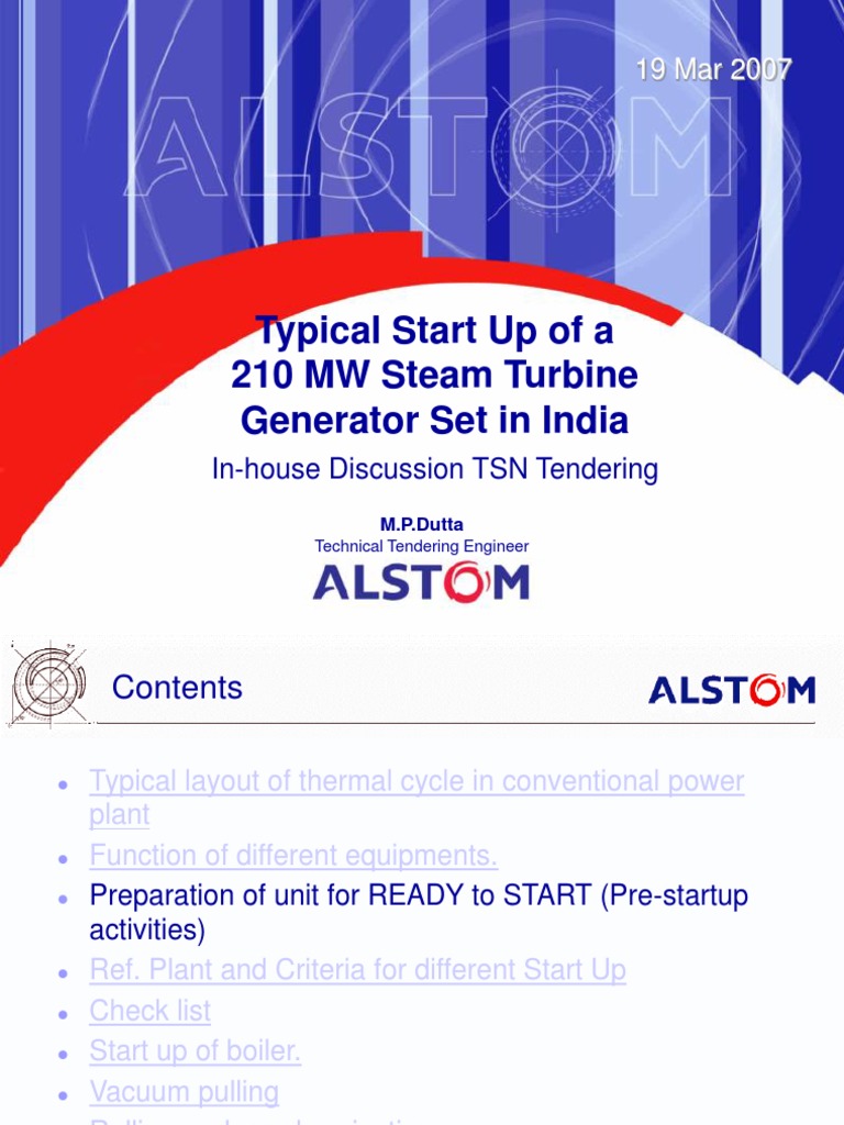 Starting Up a 210 MW Steam Turbine Generator Set: An Overview of Pre ...