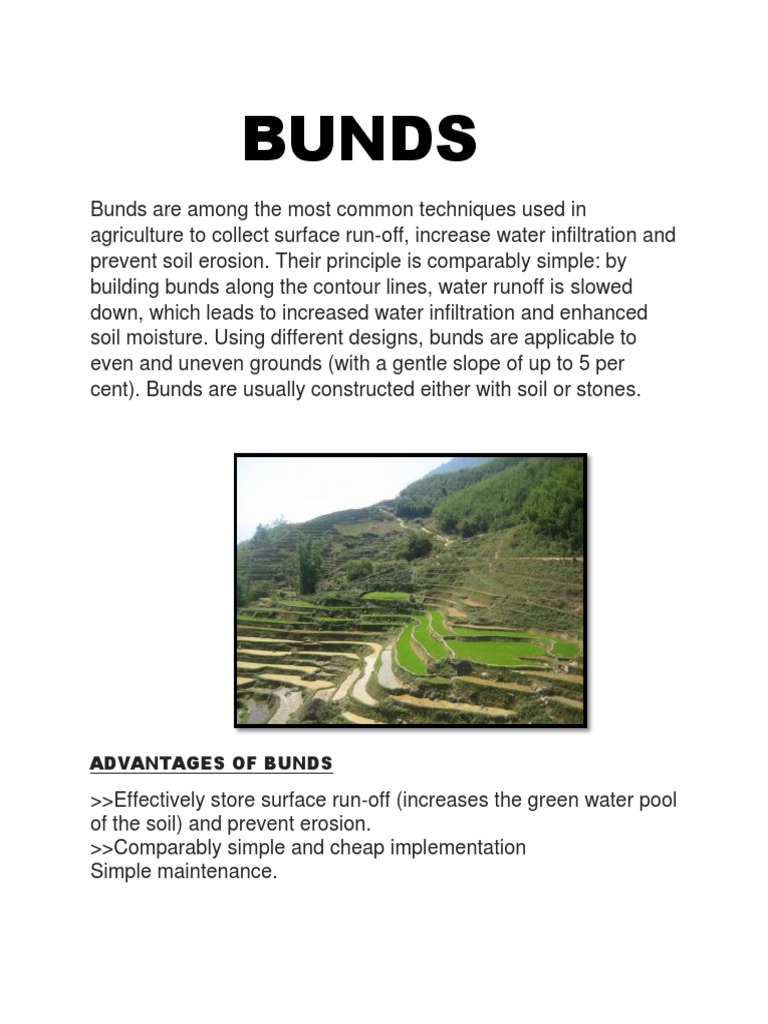 Agri Bunds Reduce Soil Erosion | PDF | Surface Runoff | Land Management
