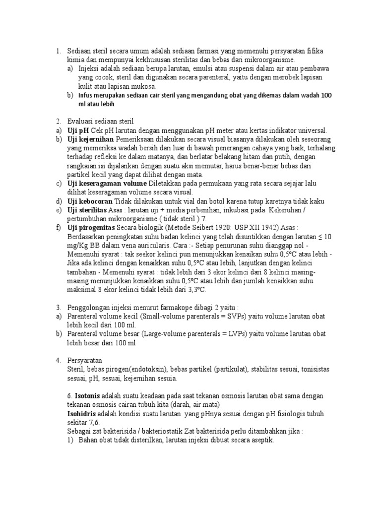 Infus Merupakan Sediaan Cair Steril Yang Mengandung Obat Yang Dikemas ...