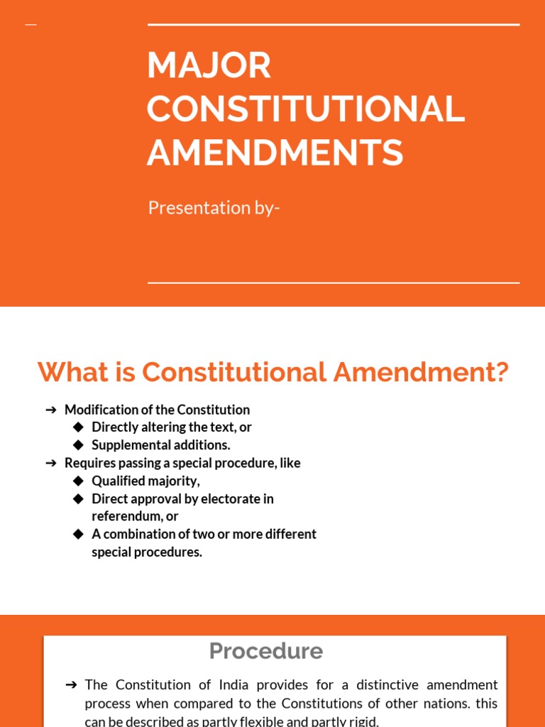 Major Constitutional Amendments PPT Presentation | Download Free PDF ...
