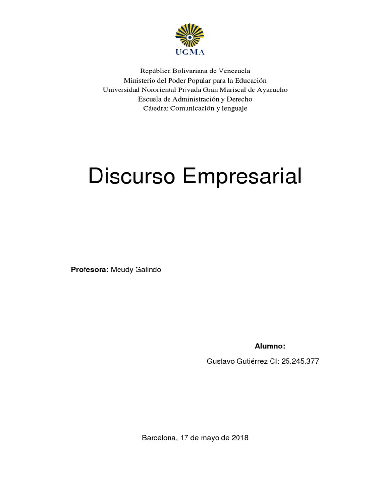 Discurso Empresarial | PDF
