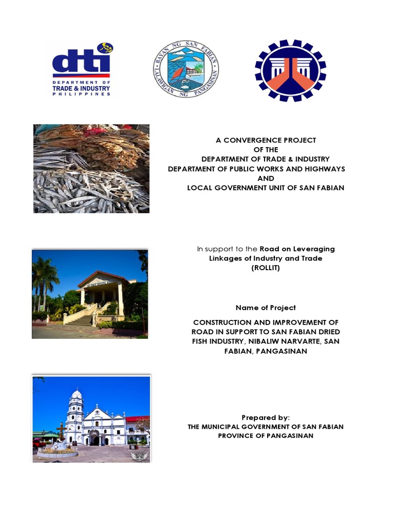 A Convergence Project of Dti, DPWH and Lgu SFP | PDF | Road | Pope