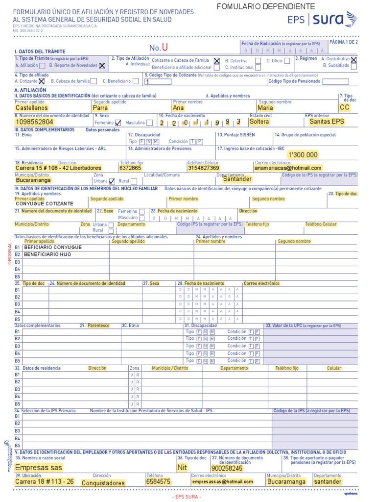 como diligenciar un formato | Bienestar