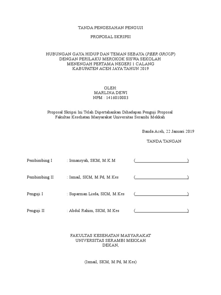 Lembar Acc Proposal | PDF
