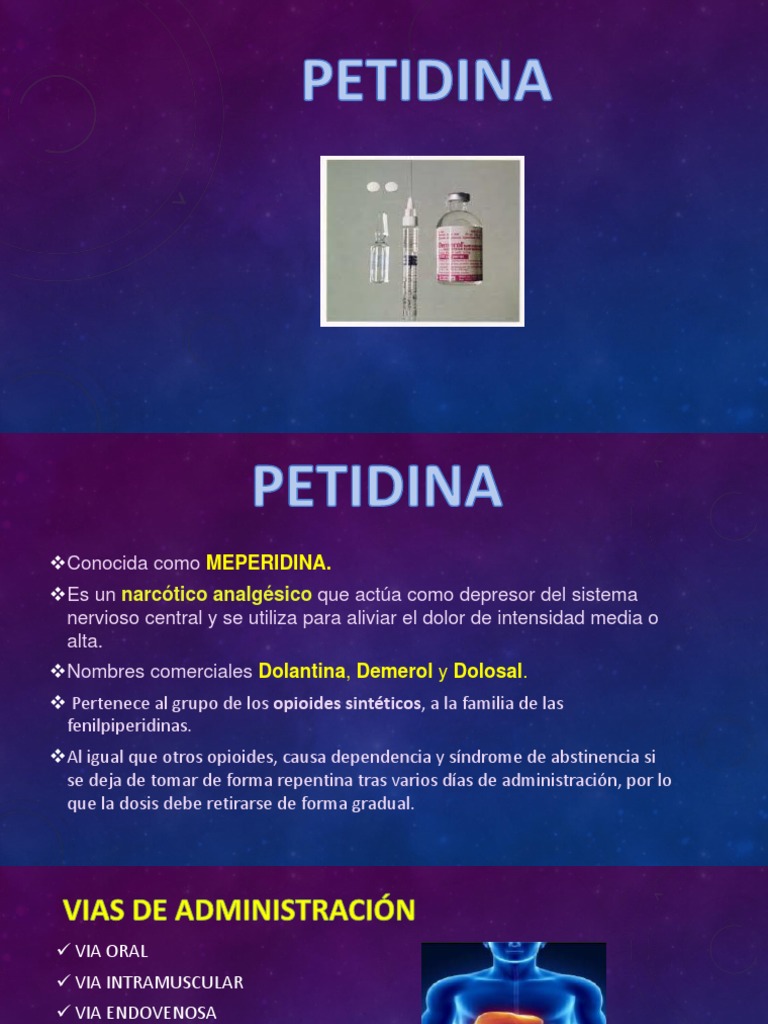 Características y uso terapéutico de la meperidina | PDF | Enfermedades ...