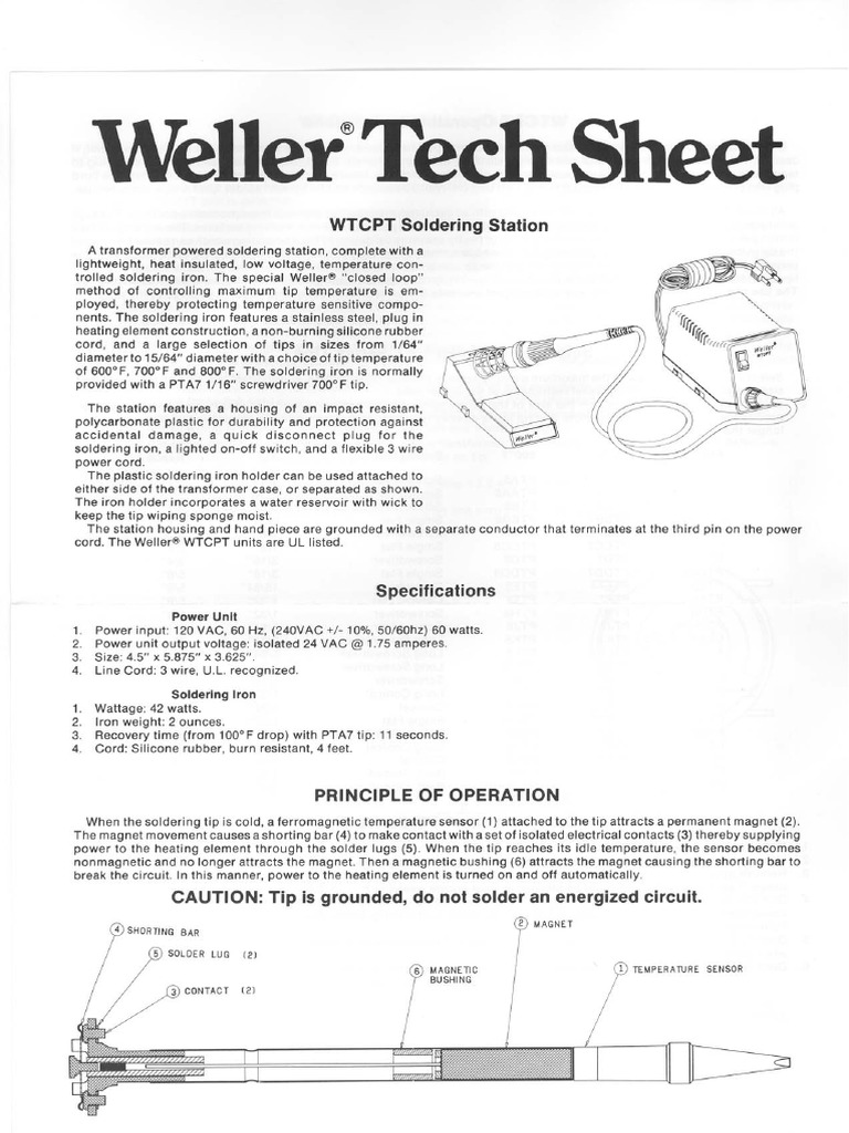 372 140 Weller WTCPT Manual 41680 | PDF | Soldering | Industrial Processes