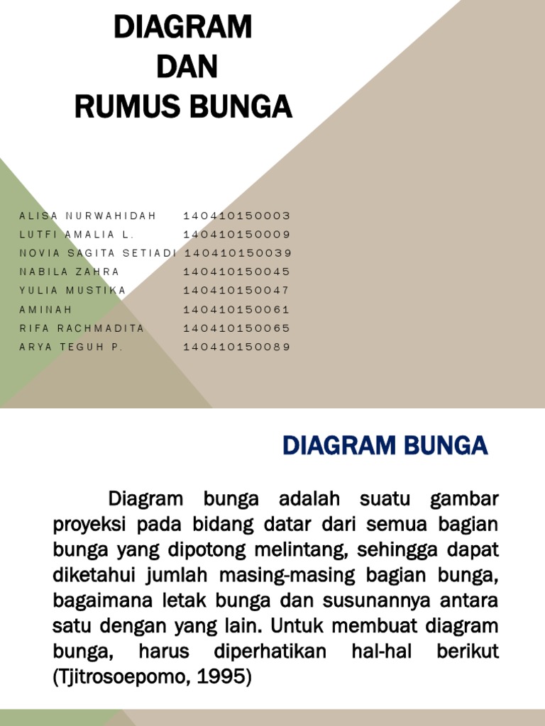 Diagram dan Rumus Bunga Lengkap | PDF