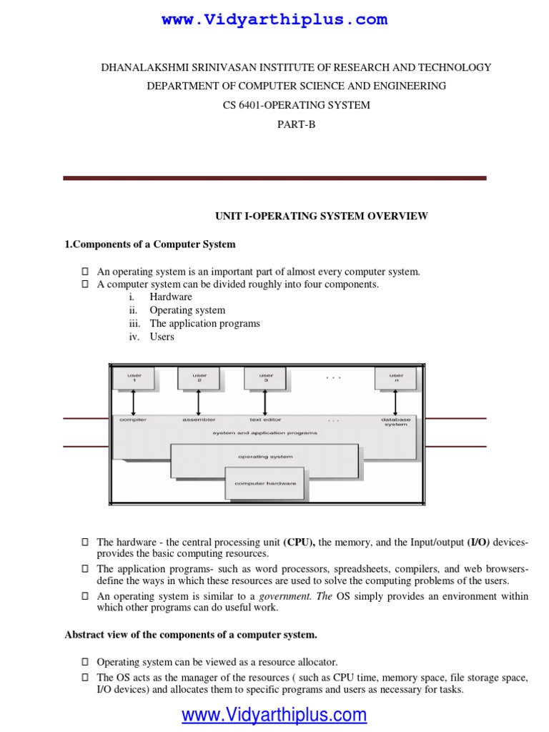 Cs6401 Operating System Part B | PDF | Thread (Computing) | Scheduling (Computing)