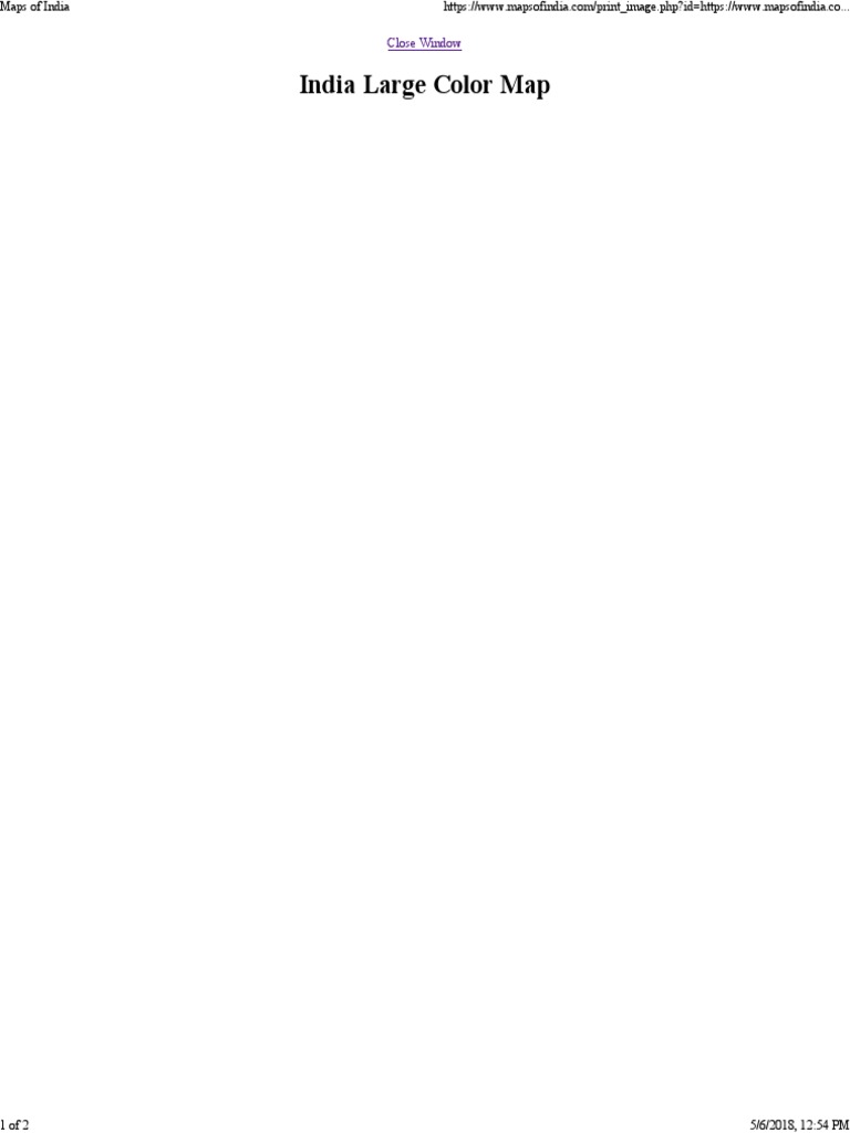 India Large Color Map: Close Window | PDF | Computers