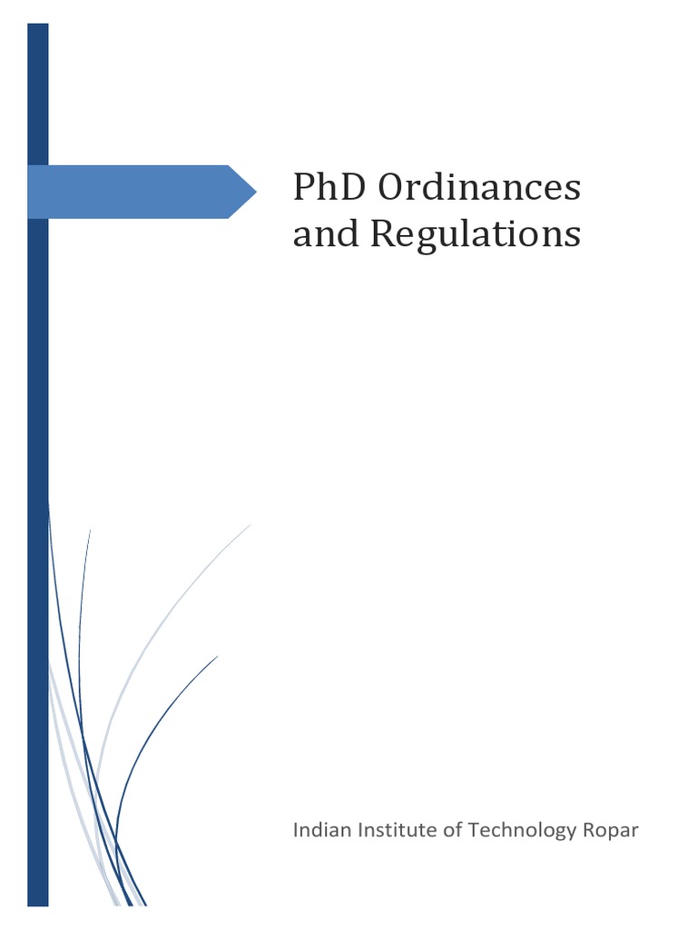 PhD Admission Regulations IIT Ropar | PDF | Doctor Of Philosophy | Thesis