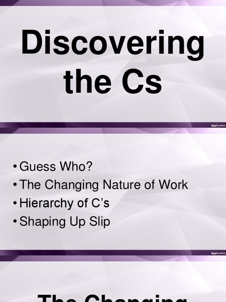 Discovering The 7 Cs | PDF