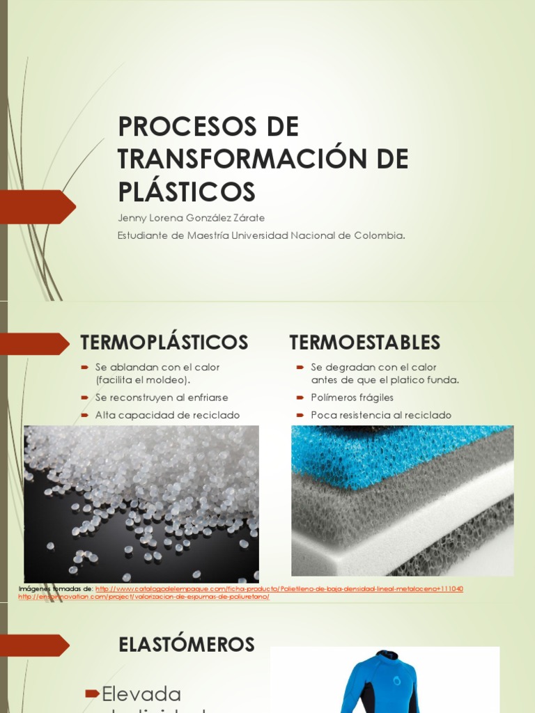 Procesos de Transformación de Plásticos | PDF | El plastico | Ingeniería de Edificación
