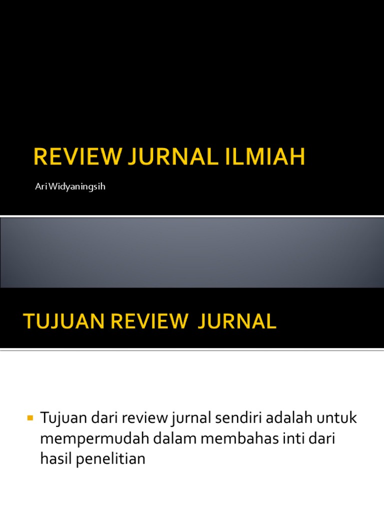 Review Jurnal Ilmiah | PDF