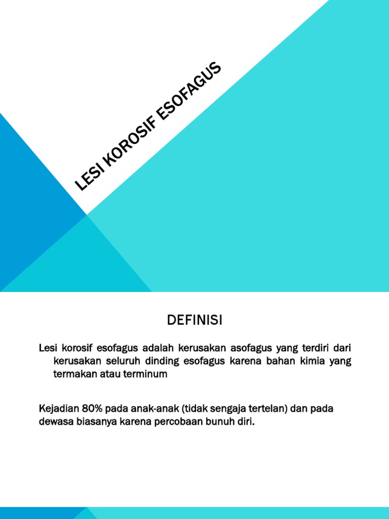 Lesi Korosif Esofagus pada Anak dan Dewasa | PDF | Kesehatan Holistik