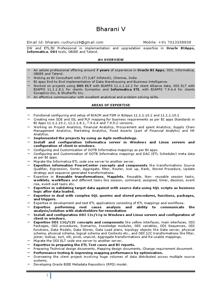 Kiran | PDF | Oracle Database | Business Intelligence