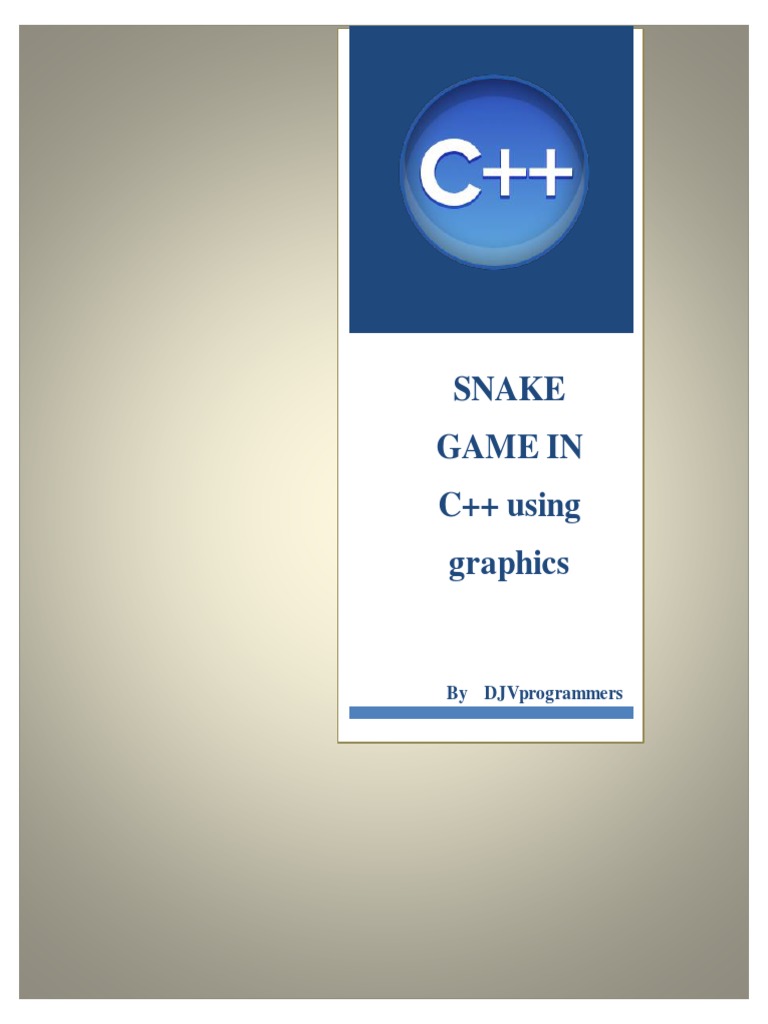 Snake Game in C++ Using Graphics | PDF | Computing | Areas Of Computer ...