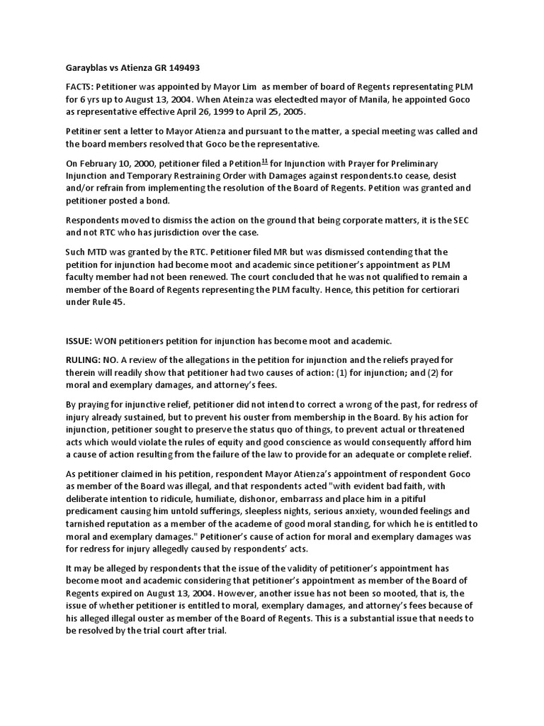 Provrem Case Digest | PDF | Injunction | Certiorari