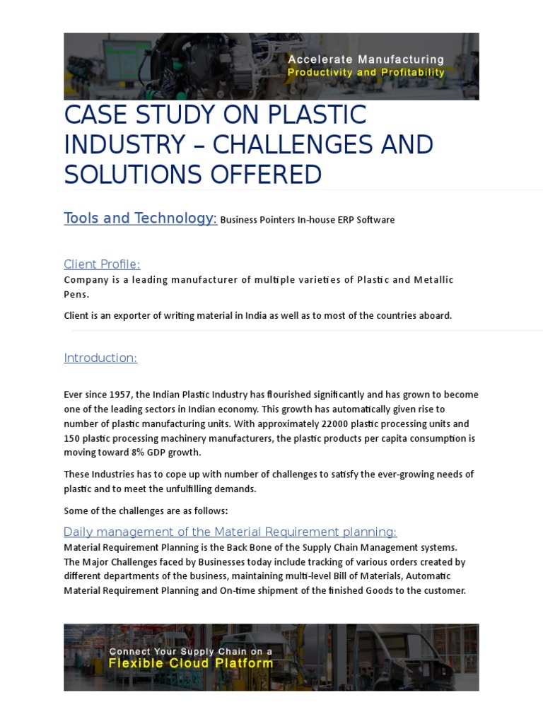 Case Study - Manufacturing Industry | PDF | Industries | Economic Growth