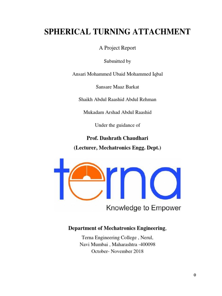 Design and Development of a Spherical Turning Attachment for ...