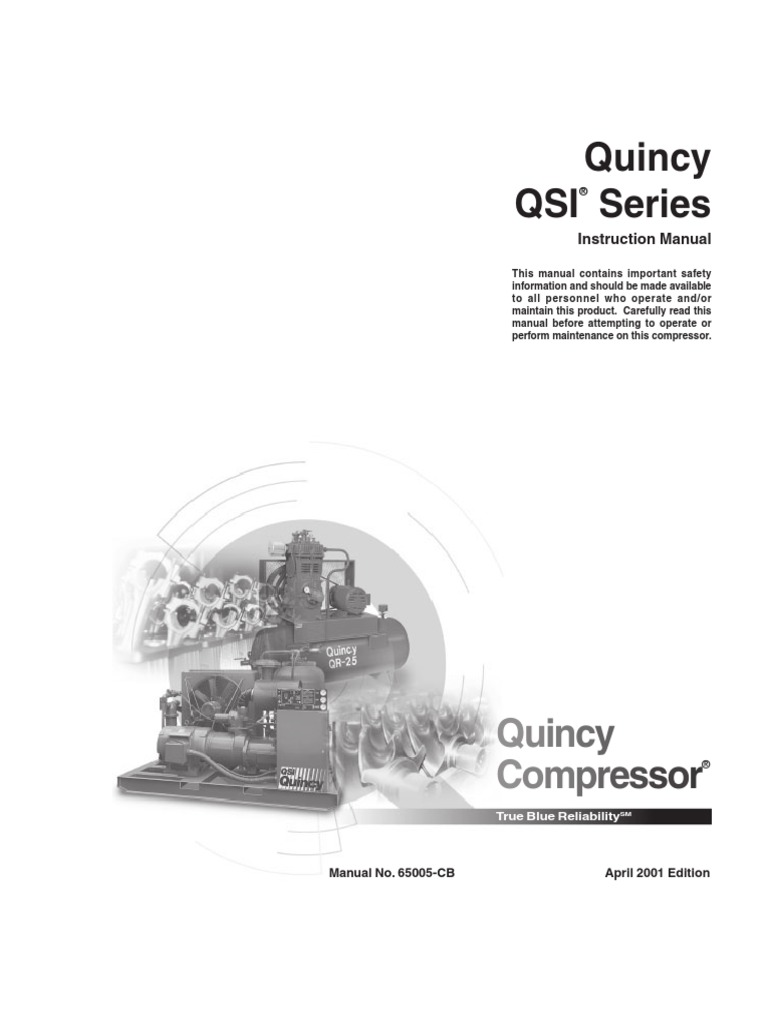 Quincy QSI Series: Instruction Manual | PDF | Valve | Pump