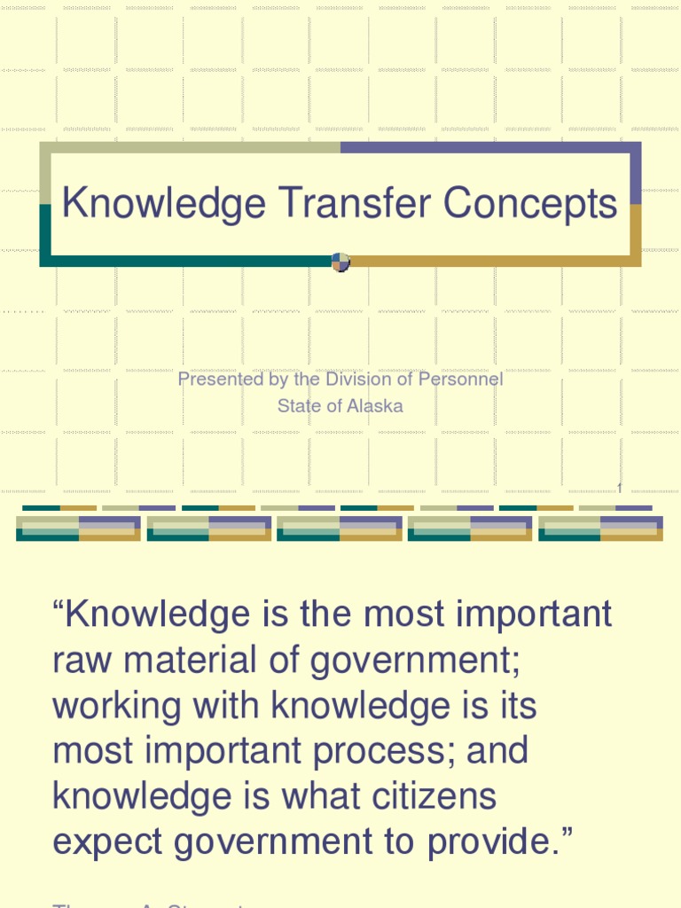 Knowledge Transfer Concepts Presentation | PDF | Mentorship | Knowledge