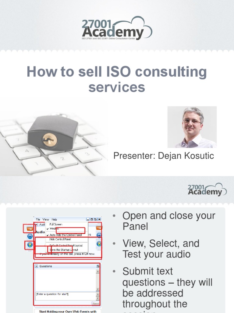 How To Sell ISO Consulting Services Webinar Presentation Deck | PDF ...