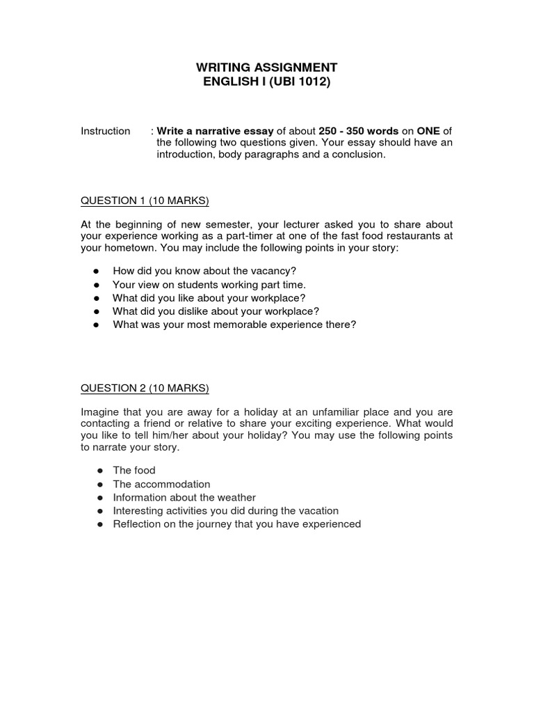 Writing Assessment | PDF