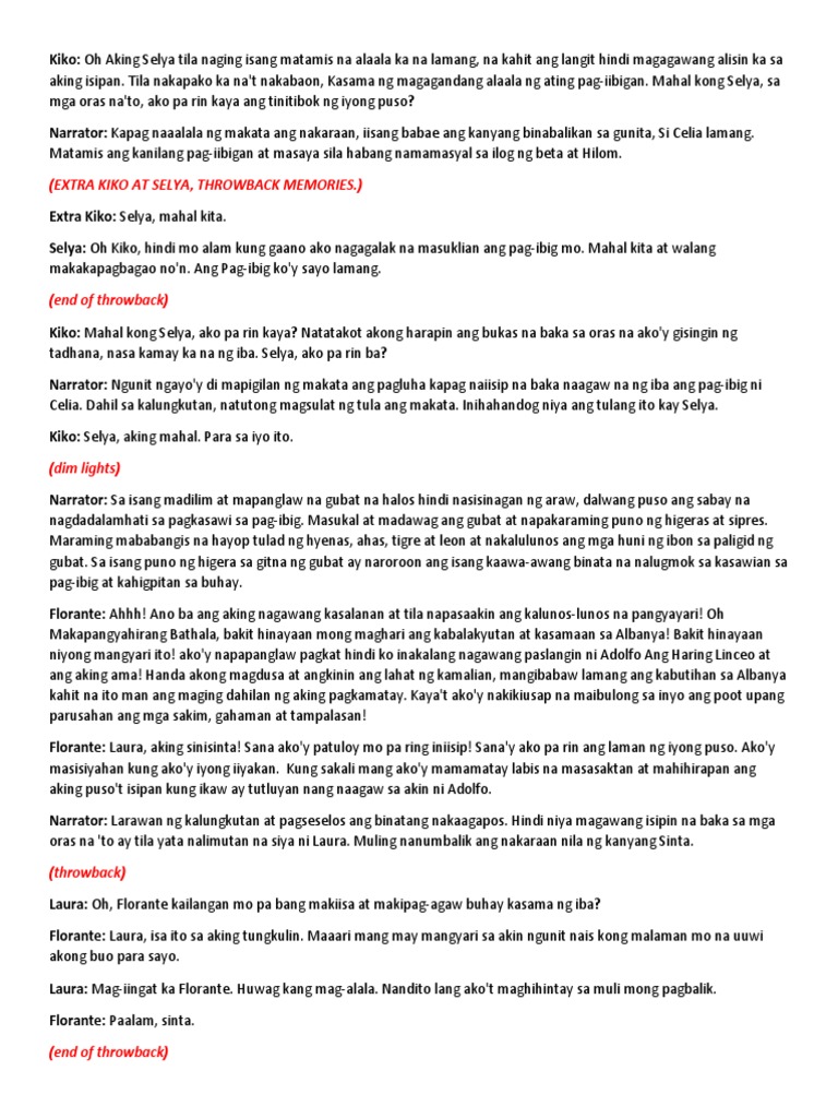 Florante at Laura Script 1 | PDF