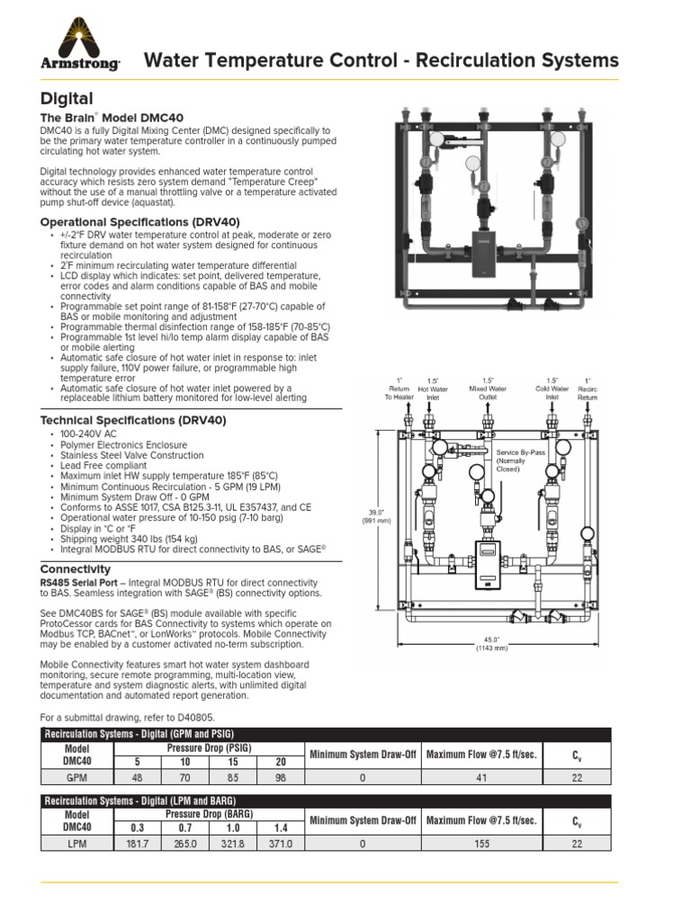 Brain DMC 40 | PDF | Water Heating | Valve