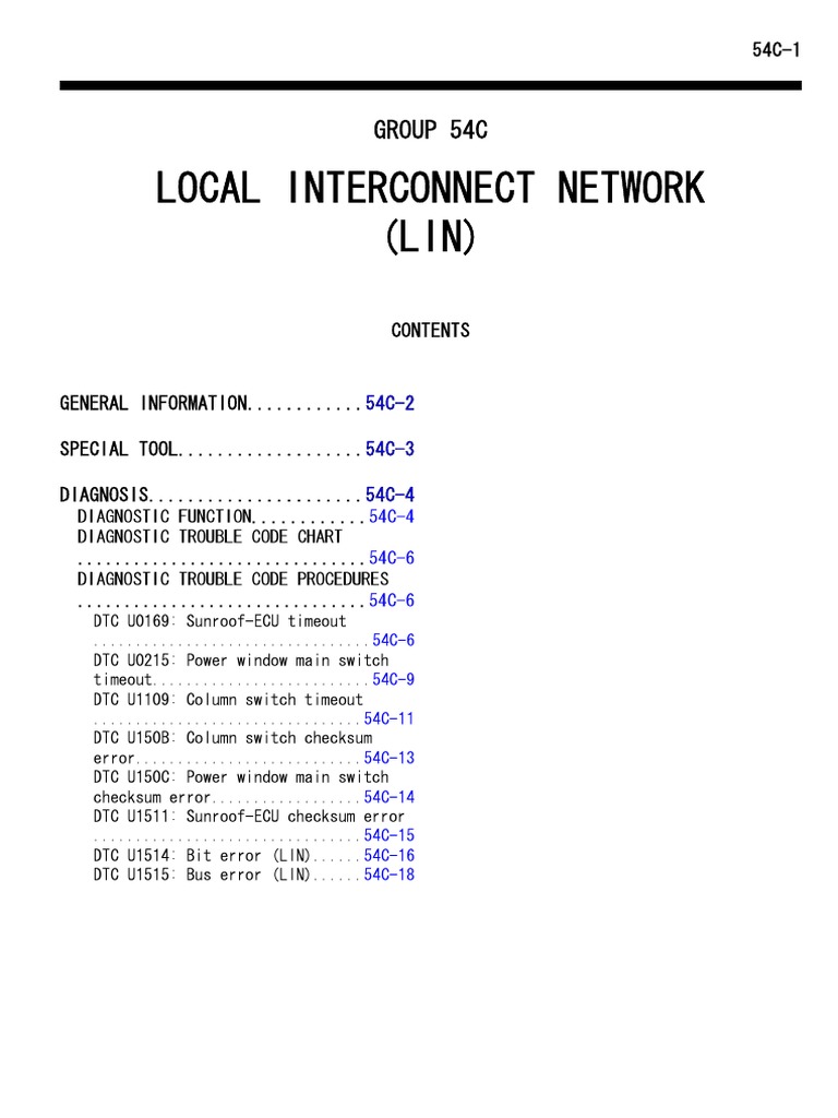 Local Interconnect Network (Lin) | PDF | Electrical Connector | Electrical Engineering