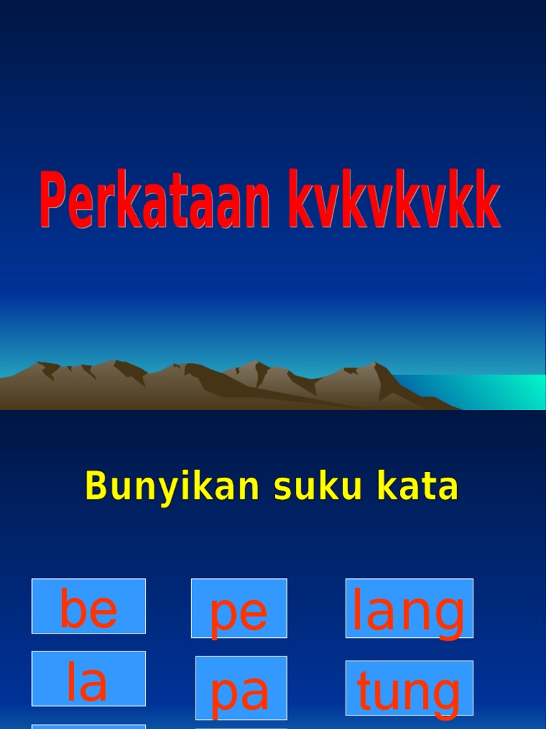 BBM Kemahiran 24 Perkataan KV KV KVKK | PDF